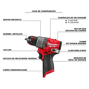 Milwaukee 1/2" Drill Driver - 12V Fuel - 3403-20 Without Battery and Without Charger