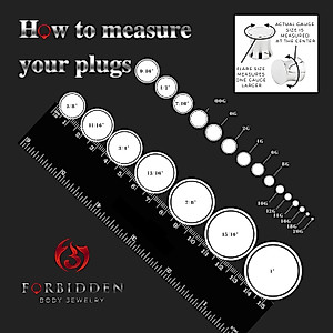 Forbidden Body Jewelry Set of Black 9/16 Inch Ultra Soft Comfort Fit Silicone Ear Gauges, 14mm Flat Double Flared Tunnel Plug Earrings