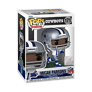 POP Football: Cowboys - Micah Parsons Funko Vinyl Figure (Bundled with Compatible Box Protector Case), Multicolor, 3.75 inches