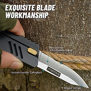 KWINKIN Stainless Steel Blade Folding Pocket Knife D2 Steel High Hardness Outdoor Tactical Knife Set Knives