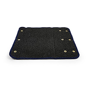 Camco 42937 RV Step Rug ( Premium Wrap Around , Turf Material (22" x 20") - Blue)