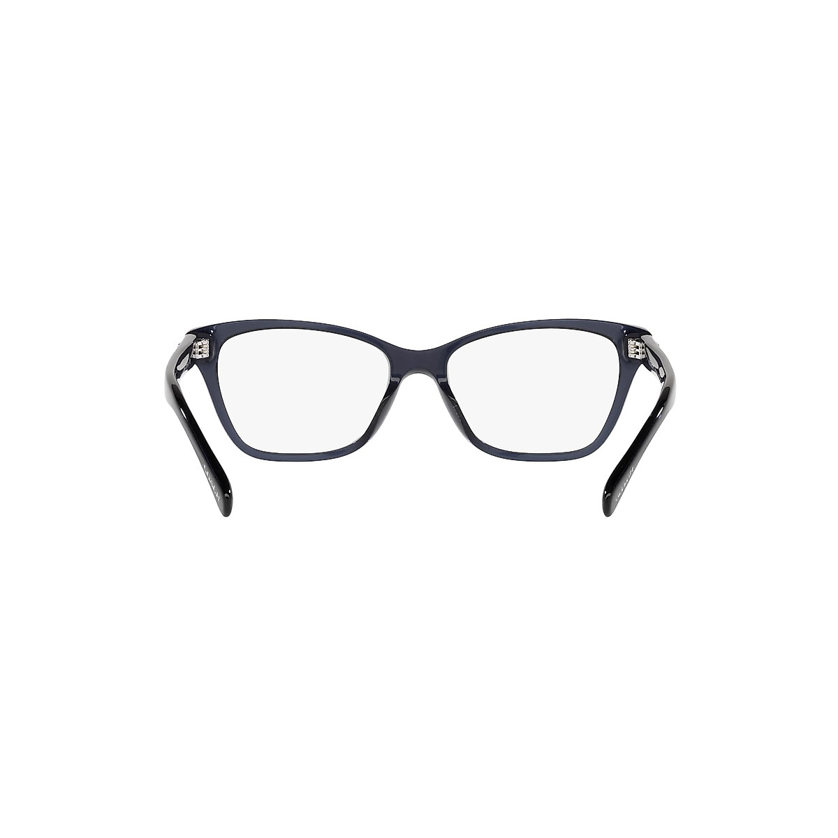 Coach HC6196U Universal Fit Prescription Eyewear Frames, Transparent Blue/Demo Lens, 52 mm