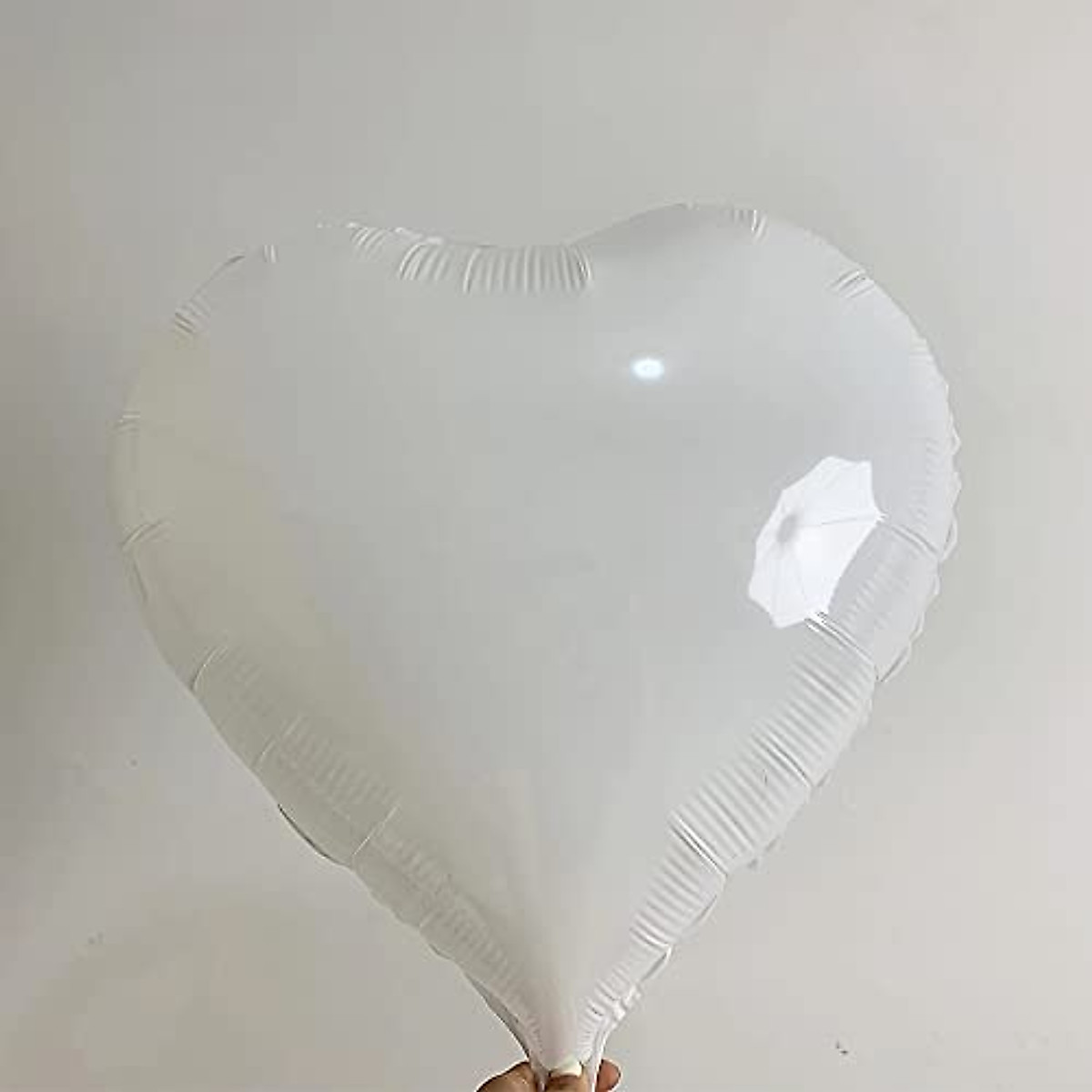 FVCENT Heart Foil Balloon | 30 Stück 18-inch Heart Helium Balloons Heart-shaped Foil Balloons Suitable for Birthday Wedding Bridal Valentine's Day Mother's Day Party (White)