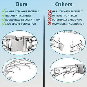 Prong Pinch Collar for Dogs, Adjustable Training Collar with Quick Release Buckle for Small Medium Large Dogs(Packed with Two Extra Links) (M/L(18-23" Neck, 3.00mm))