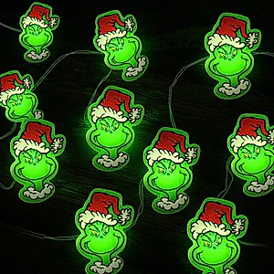 10 FT 30 LED Timer Battery Powered Christmas String Lights for Indoor Holiday Decor and Parties