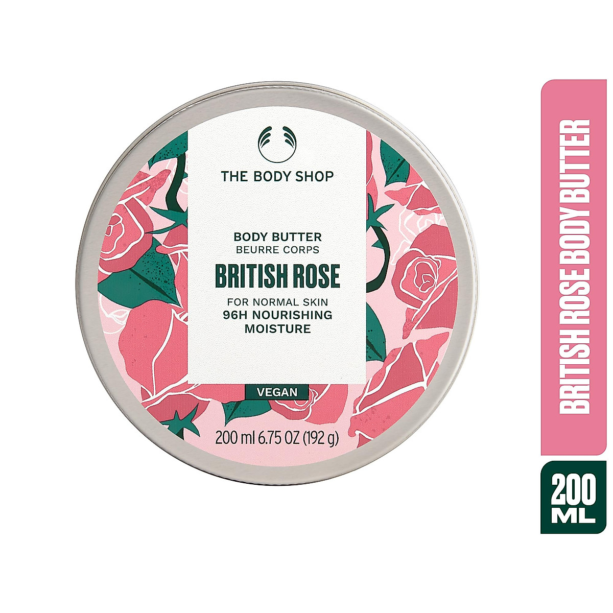 The Body Shop British Rose Body Butter – Nourishing & Moisturizing Skincare for Normal Skin – Vegan – 6.75 oz