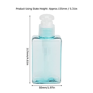 FIYO 100ML 3Pcs Plastic Bottles with Pump Dispenser, Liquid Soap Bottle Lotion Container Portable Travel Empty Shampoo Pump Bottles for Home Travel Use(Blue)