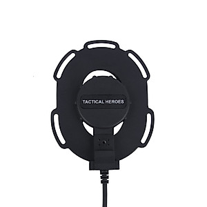 Pdflie Overhead Walkie Talkie Headset with boom Mic, 2 Way Radio Headphone for Z-Tactical Airsoft Civilian Wiring U94, Compatible with Motorola Kenwood Midland Hytera Baofeng Retevis U94 Ptt (Black)