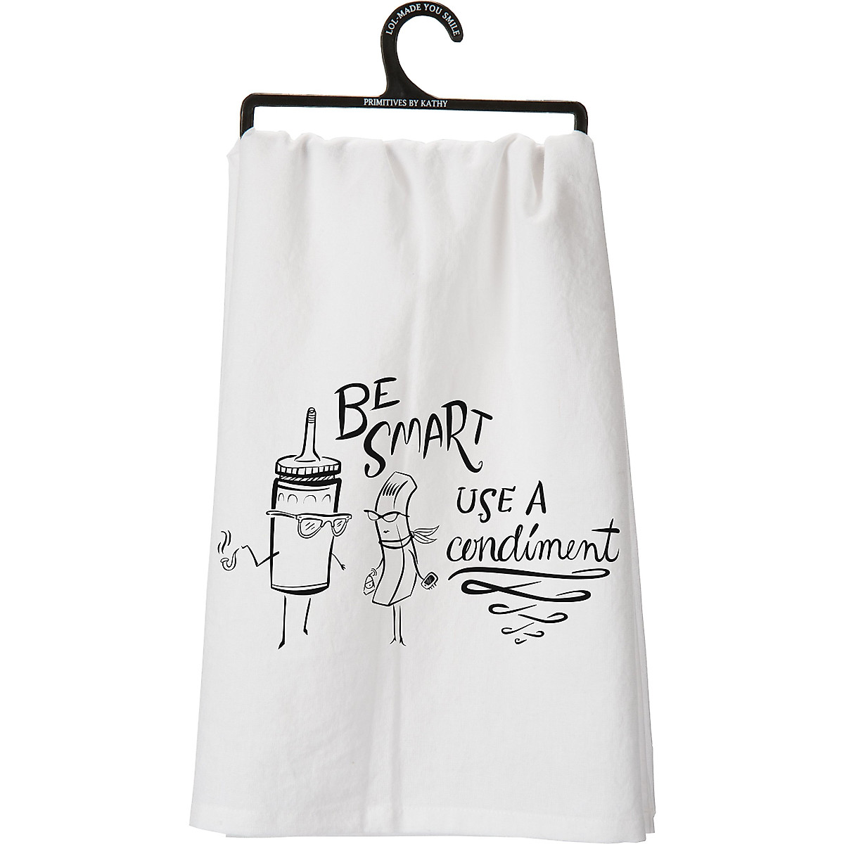 Primitives by Kathy A Condiment Tea Towel, 28-Inch by 28-Inch