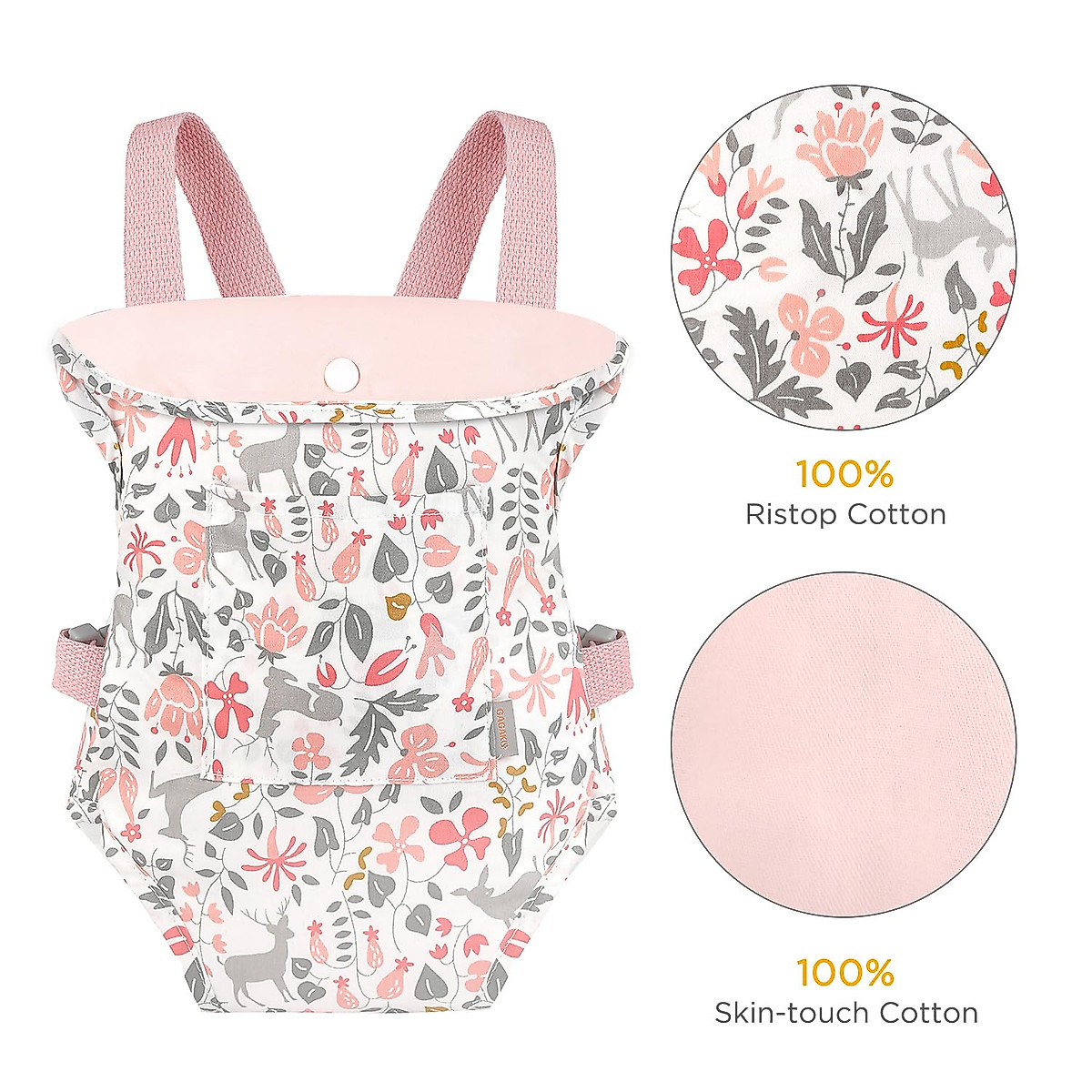 GAGAKU Baby Doll Carrier Doll Accessories Stuffed Animal Plushed Toy Carrier for Dolls – Green (Owl)