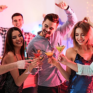 Moretoes Martini Glasses Set of 6, 9oz Hand Made Crystal Cocktail Glasses For Bar, Margarita, Gimlet, Cosmopolitan, Manhattan