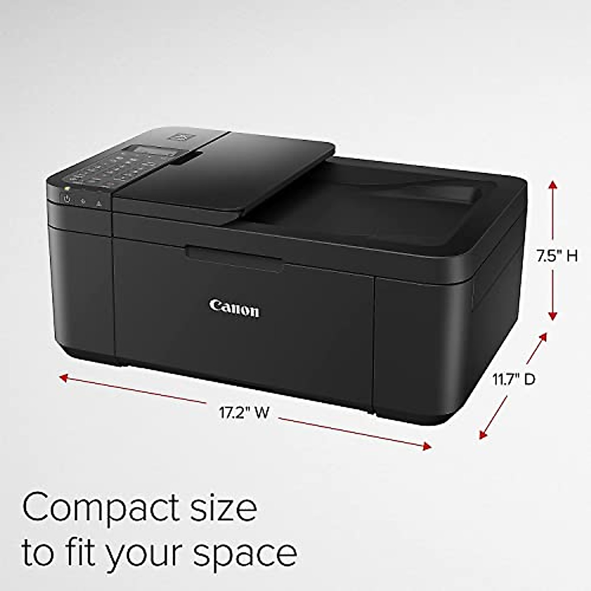 Canon PIXMA TR4720 All-in-One Wireless Color Inkjet Printer, Black - Print Copy Scan Fax - 2-Line LCD Display, 4800 x 1200 dpi, Auto 2-Side Printing, 20-Sheet ADF, DAODYANG Printer_Cable