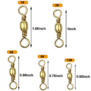 100pcs Barrel Swivels Fishing Saltwater Freshwater Fishing Tackle Line Connector Solid Ring Fishing Swivels High Strength Catfish Terminal Tackle Accessories