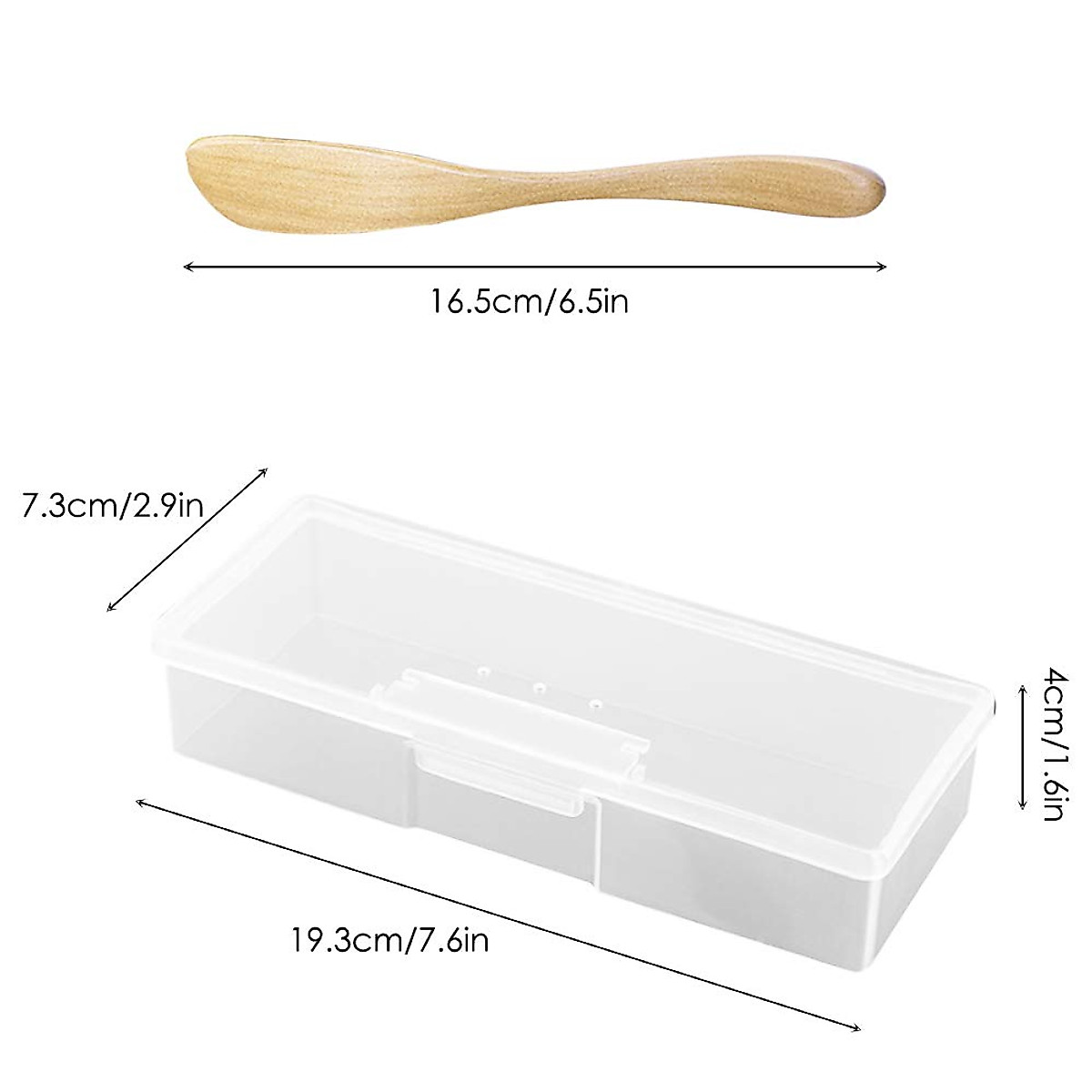 DanziX 6 Pcs Cheese Knife Set, Wood Handle Stainless Steel Cheese Cutter Fork Spreader Slicer with 2 Pcs Wooden Butter Knife