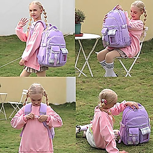 Vimivon Backpack for Girls Kids Elementary School Bag Checkered Water Resistant Teen Girl Travel Daypack Teen Girls Backpack