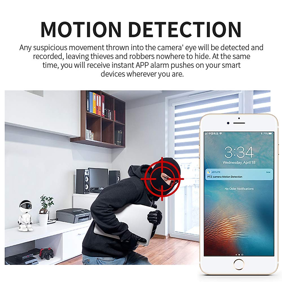 KuWFi Cloud Home Security IP Camera Robot Intelligent Auto Tracking Camera Wireless WiFi Baby Video Monitor Surveillance Camera 1080P
