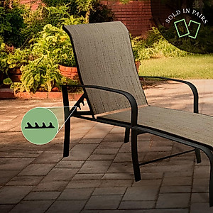 4 Position Adjustment Bracket for Patio Chaise Lounge / Recliner (Black)--Qty 2--