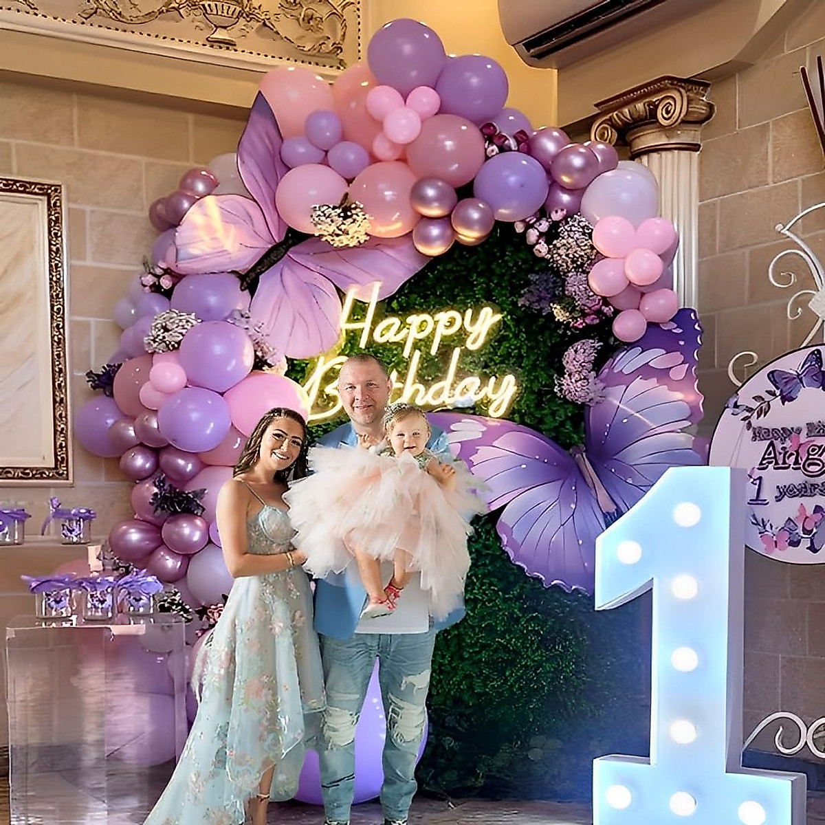 Pink and Purple Party Balloons, 50Pcs 12 Inch Purple Pink Balloons, Metallic Pink Purple Latex Balloons Birthday Party Balloons for Girls Birthday Baby Shower Wedding Party Decorations