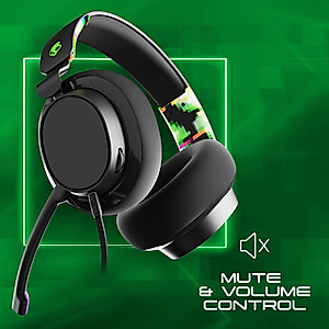Skullcandy SLYR Multi-Platform Over-Ear Wired Gaming Headset, Works with Xbox Playstation and PC - Green
