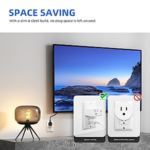 JUNLIT Mini Smart Plug, Smart Plugs That Work with Alexa and Google Home, 15A Smart Outlets with Timer & Group Controller, Timer, Schedule, Easy Setup, No Hub Required, ETL&FCC Certified, 2 Pack