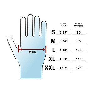 Adenna EPW446 Empower 8 mil Powder-Free Nitrile Exam Gloves, Medical Grade, Blue, Large, Box of 100