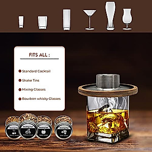 Trinhnity Cocktail Smoker Kit, Four Kinds of Wood Smoker Chips For Bourbon, Whiskey, Infuse Cocktails | Old Fashioned Smoker Kit with 1 Strain, 1 Stainless Steel Filter and 1 Brush for Wine, Whiskey