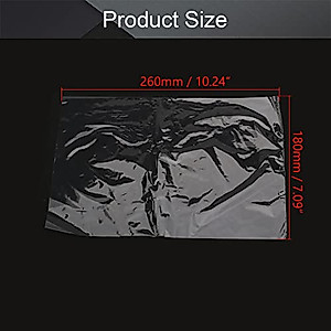 Othmro Shrink Bags, PVC Heat Shrink Wrap Bags, 18 x 26cm Shrinkable Wrapping Packaging Bags Industrial Packaging Sealer Bags,Light Blue 100pcs