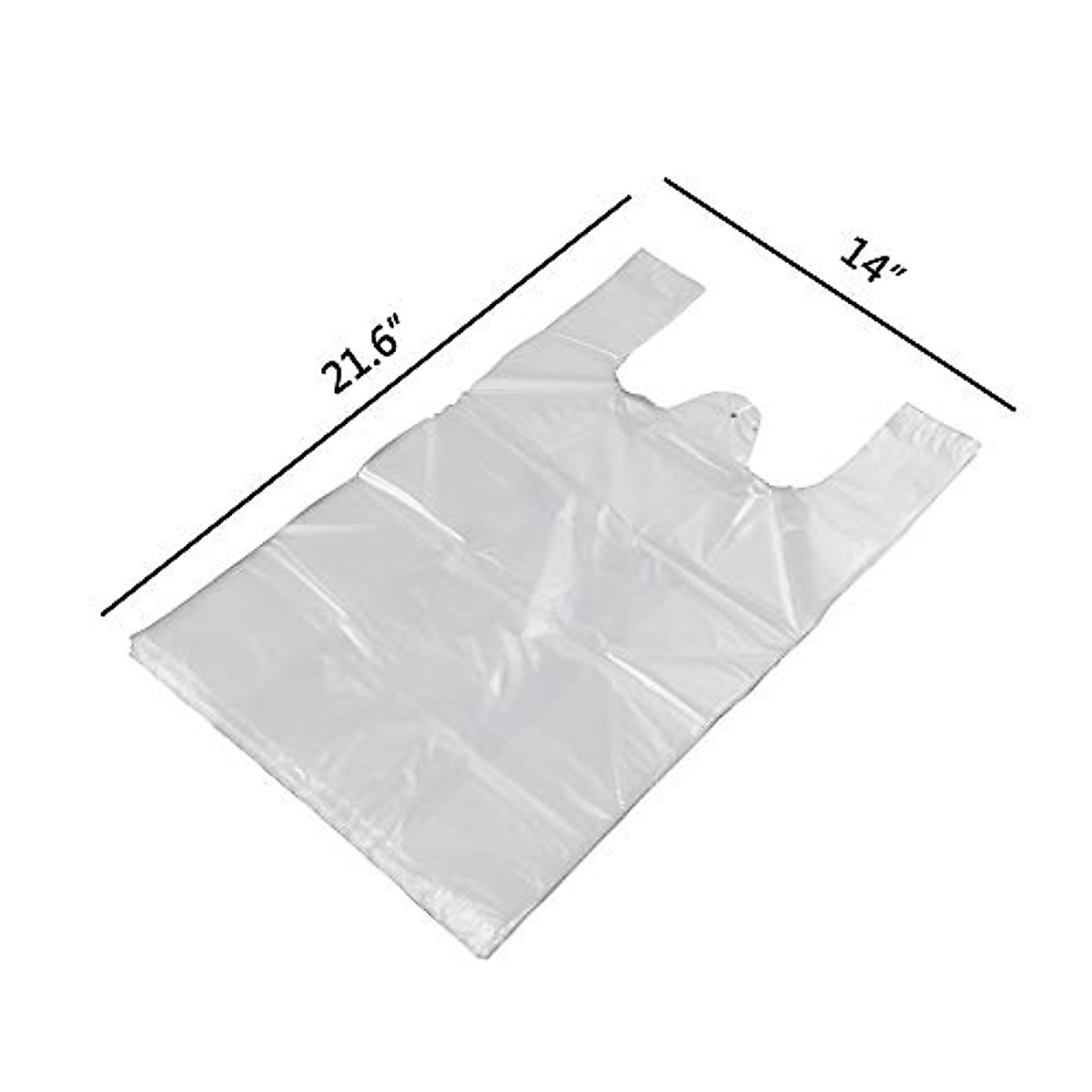 Begale 480 Count Plastic T-Shirt Shopping Bags, Reusable Carryout Bags