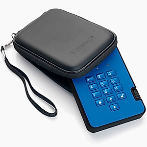 iStorage diskAshur2 SSD 8TB Blue | Secure portable solid state drive | Password protected | Dust & water resistant | Hardware Encryption