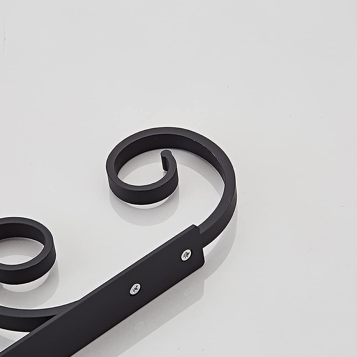 RSYJ Wine Glass Rack, Wall Mount Stemware Wine Glass Holder Glasses Storage Hanger Metal Organizer for Bar Kitchen Black