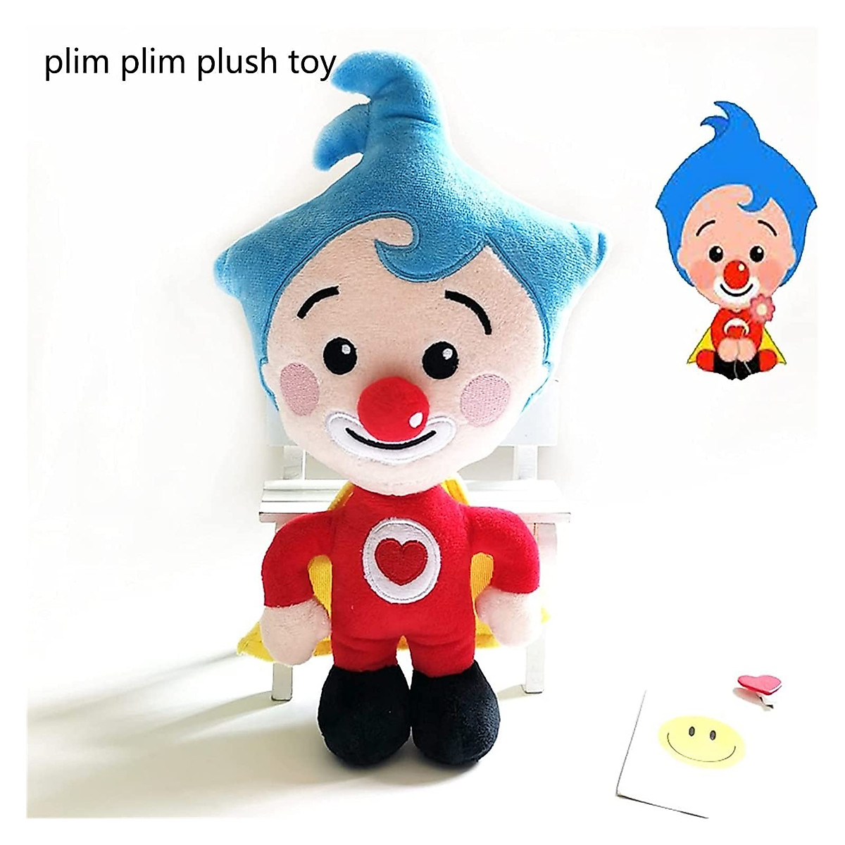 SB Goods 7.8in Plim Plush Clown,Cartoon Animation Stuffed Clown Doll Toy for Child's Progress Reward