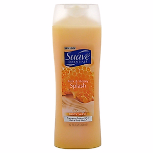 Suave Naturals Body Wash 15 Ounce Milk & Honey Splash (354ml) (3 Pack)