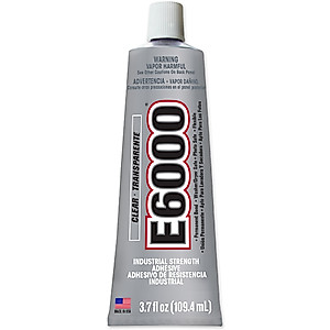 E6000 3.7 Ounce (109.4mL) Tube Industrial Strength Adhesive for Crafting, 10 Snip Tip Applicator Tips and Pixiss Art Dotting Stylus Pens 5 pcs Set