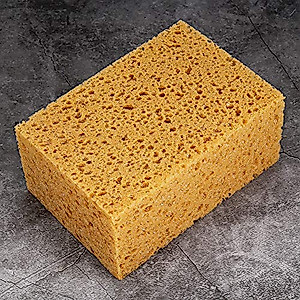 10Pcs Hlyjoon Square Shape Double-Faced Sponge Scouring Pads Square Shape Handheld Nonslip Sponge Washing Cleaner Tool for Car Auto Motorcycle(1 Sell)