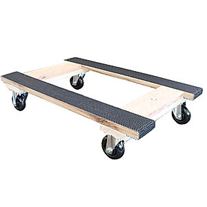 BoxerTool 18” x 30” Furniture Moving Pro Dollies – 2,400lbs Each Dolly – Solid Wood – Heavy Duty Caster Wheels – Pre Assembled Dollies - 2 Pack