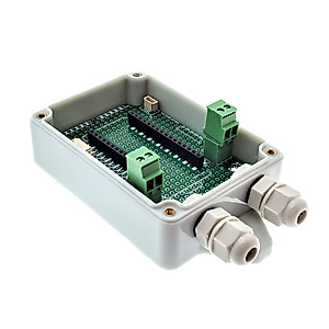qBoxMini AFC DIY IOT Enclosure Kit (No SMA), IOT Enclosure for Feather ESP32 Cellular LoRa WiFi Arduino Board, Waterproof IP65 Enclosure with Glands, prototyping PCB and connectors Set