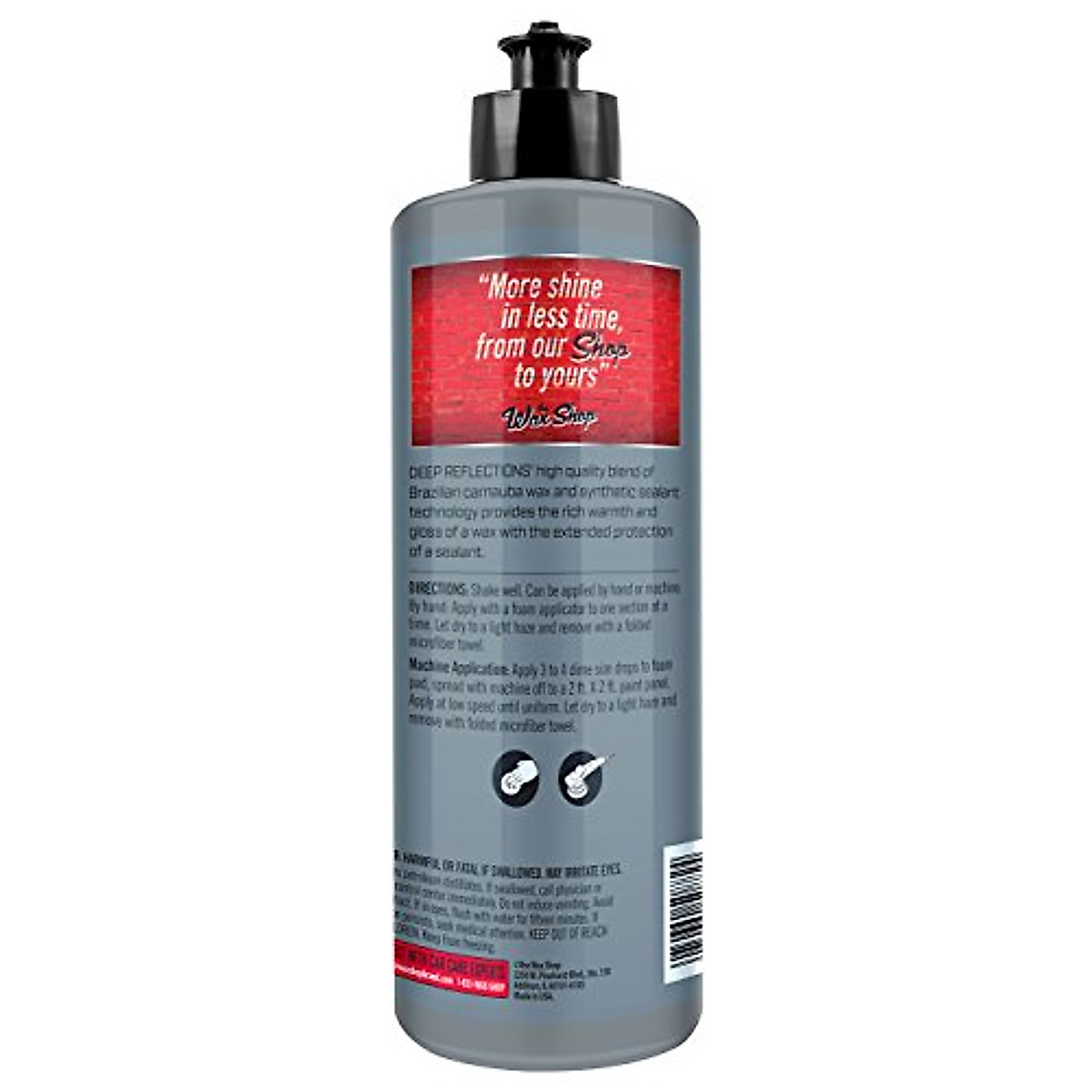 the Wax Shop 50964 Deep Reflections Liquid Carnauba Wax - 16oz