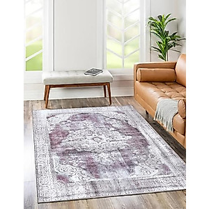 Home Culture Machine Washable Runner Rug (2'6''x7'5'') for Entryways, Doorways, Livingroom, Low Pile Rug, Pet Friendly, Rose