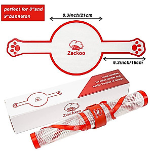 Zackoo Silicone Baking Mat for Dutch Oven Baking - Long Handles Bread Baking Sling Transferable Dough - Easy to Clean -Environmentally Friendly Alternative to Parchment