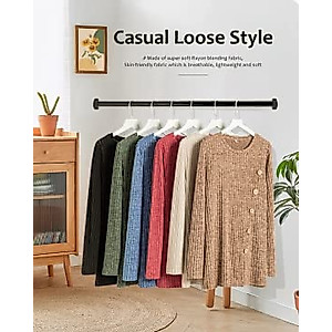 Fall Tops for Women Casual Crew Neck Long Sleeve Pullover Sweaters Green