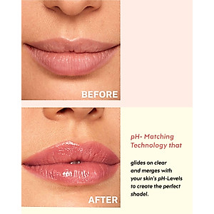 Glimmer Balm, Tinted Lip Balm Long Lasting PH Lipstick, Color Changing Lipstick Natural Chapstick, Glitter Pink Shade Lipstick (Unicorn)