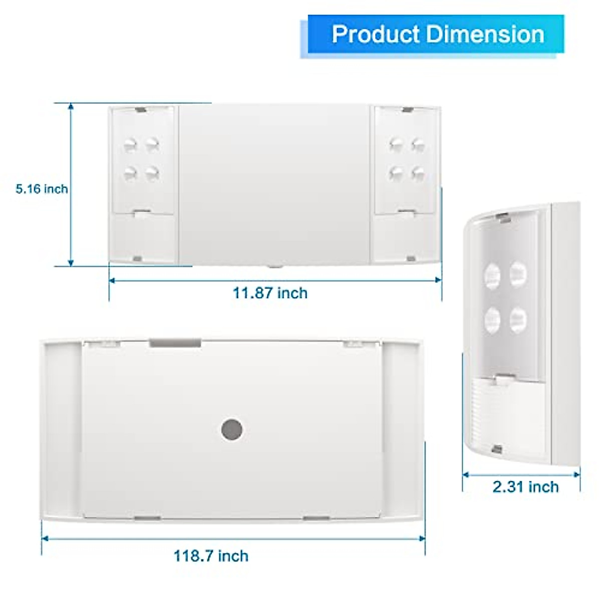 Spectsun 6 Pack LED Emergency Lighting with Battery Backup - Two Square Heads White Commercial Emergency Lights -UL Listed-AC 120/277V-Hardwired Emergency Exit Light Fixtures for Business/Home