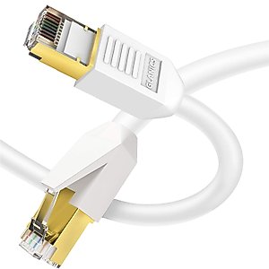 GLANICS Cat 8 Ethernet Cable 25 ft, Cat8 Network Internet LAN Cable High Speed 40Gbps RJ45 Plug Patch Cord with Clip, LAN Wire for Router, Modem, Gaming, Xbox, PS4, Switch