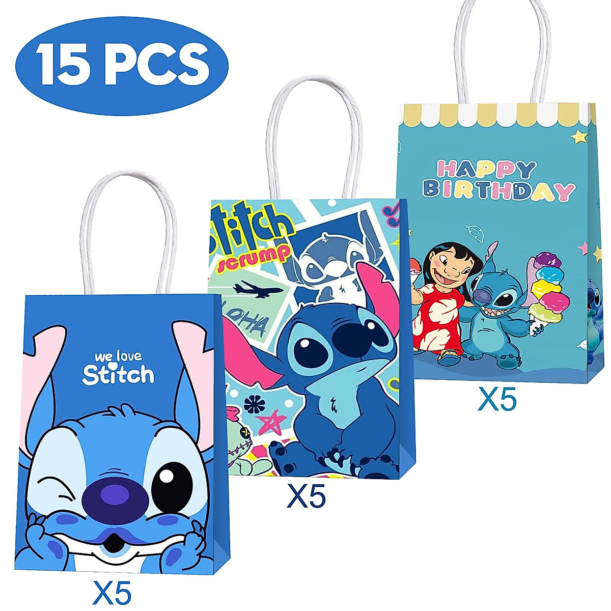 DoYay Party Bags For Stitch Kids Birthday Party Supplies Favors
