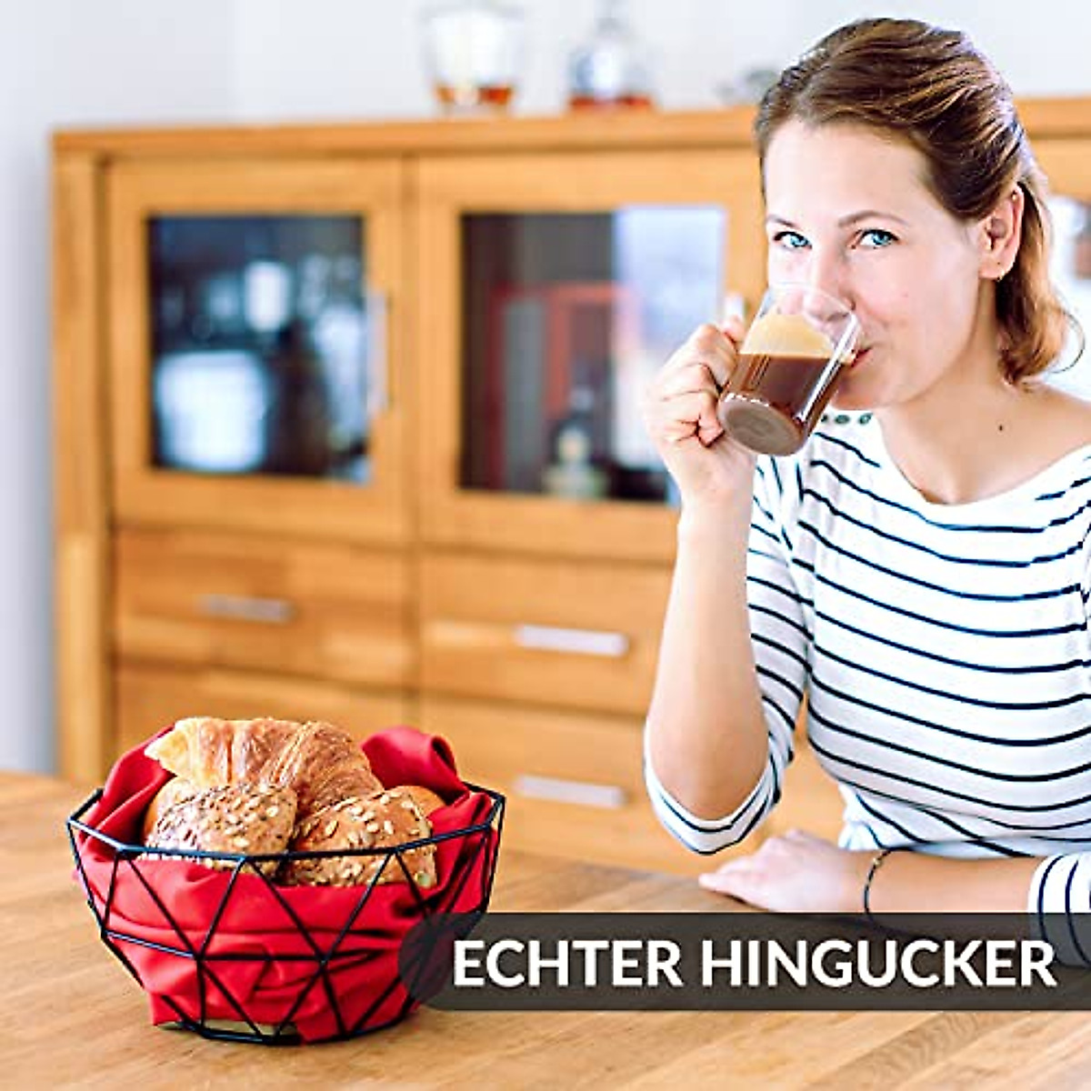 Fruit Bowl for Kitchen Counter - Fruit Basket for Kitchen Countertop - Black Fruit Bowls Vintage Style - Keeps Fruits and Vegetables Fresh - 10.2 x 4.7 x 5.3 in