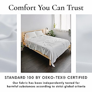 Bamboo Bay Hotel Quality 4 Piece Cooling Pillow Cases For Hot Sleepers - 100% Viscose Made From Bamboo Pillowcase - Soft & Breathable Pillow Covers with Envelope Closure - Queen 20 x 30 Inches - White