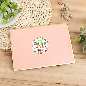 Remarkable One in A Melon Thank You Stickers Labels,2 Inch Watermelon Birthday Party Label Stickers ,Great for Party Favors, Envelope Seals & Goodie (250 Pcs)