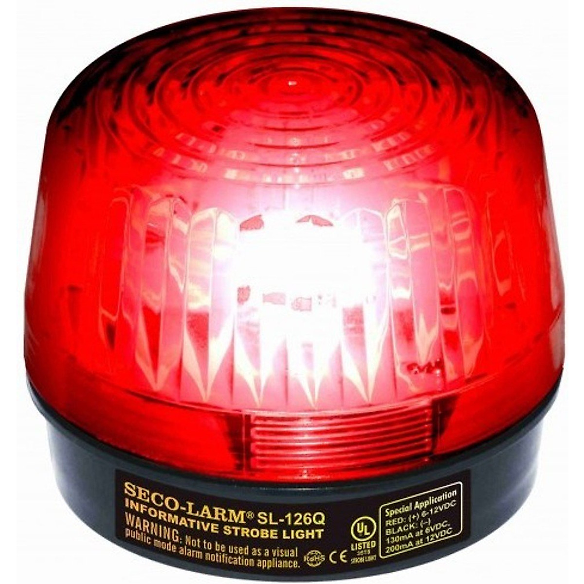 SECO-LARM SL-126Q/R Red Security Strobe Light
