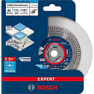 Bosch Professional 1x Expert HardCeramic X-Lock Diamond Cutting Disc (for Hard Tiles, Hard Stone, Ø 85 mm, Accessories Small Angle Grinder)