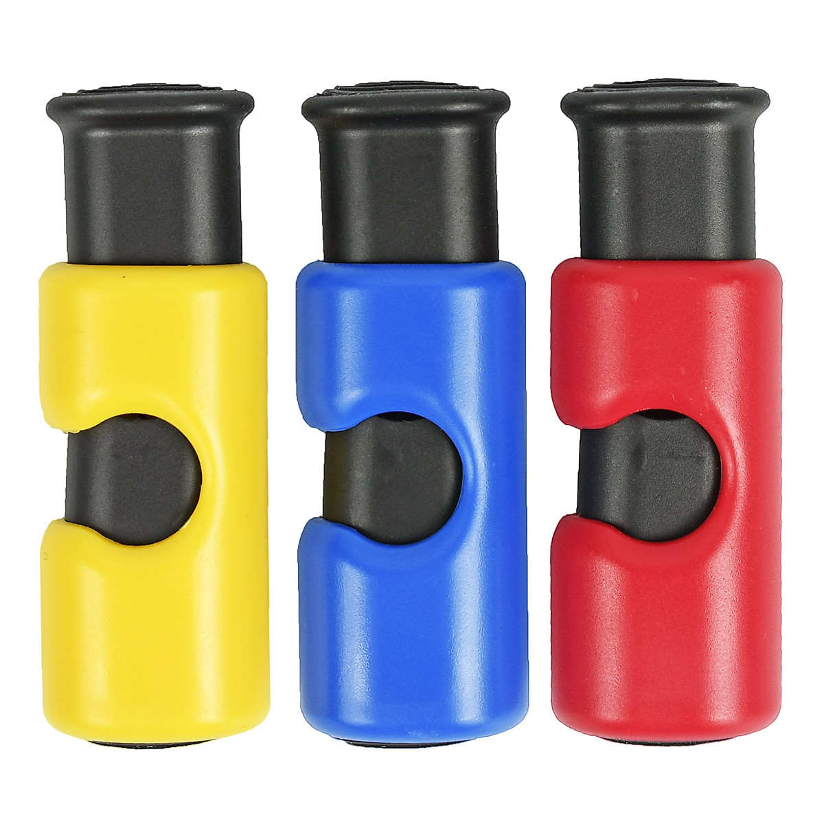 Set of 6 Bread Bag Clips - Cinch Non-Slip Grip Easy Squeeze And Lock - Features 3 Colors for Labeled Organizing